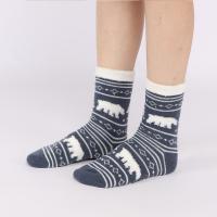 China Autumn and Winter New Style christmas Ladies fluffy Fleece slipper Socks Medium length Floor Socks Thick Warm sock for sale