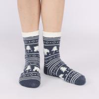 China Autumn and Winter New Style christmas Ladies fluffy Fleece slipper Socks Medium length Floor Socks Thick Warm sock for sale