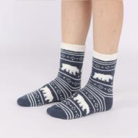 China Autumn and Winter New Style christmas Ladies fluffy Fleece slipper Socks Medium length Floor Socks Thick Warm sock for sale