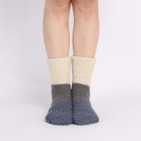 China 2021 new Fashion Ladies soft slipper Socks Wholesale Custom High Quality patchwork color house indoor floor Socks for sale