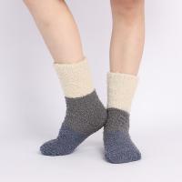 China 2021 new Fashion Ladies soft slipper Socks Wholesale Custom High Quality patchwork color house indoor floor Socks for sale