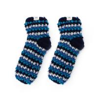 China Custom Fashion Cute Stripes Winter Women Thick Thermal Fuzzy Christmas Fluffy socks blue striped floor Socks for sale