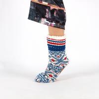 China Women Non-slip Socks Warm Adult Thickened Bed Fluffy Cozy Home Soft free Size slipper socks Winter printed Floor Socks for sale