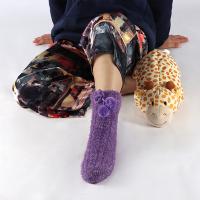 China Factory price high quality plush ball decoration women Socks Non-slip Warm fashion solid color winter designer Socks in stock for sale