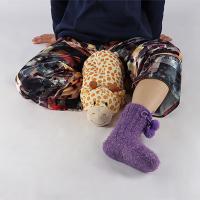 China Factory price high quality plush ball decoration women Socks Non-slip Warm fashion solid color winter designer Socks in stock for sale