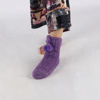 China Factory price high quality plush ball decoration women Socks Non-slip Warm fashion solid color winter designer Socks in stock for sale