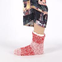 China Wholesale new fashion trend women winter socks patchwork color warm soft skin-friendly non-slip Casual designer socks for sale