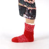 China Wholesale new fashion trend women winter socks patchwork color warm soft skin-friendly non-slip Casual designer socks for sale