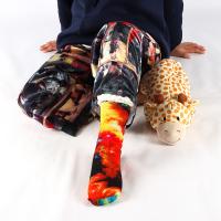China Women's Winter Super Soft Warm Cozy Fuzzy faux fur lined socks Christmas Gift tie-dye Slipper Socks With Grippers for sale