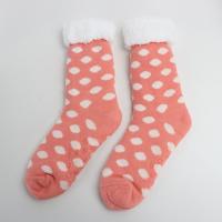 China new arrival Women Winter Soft Knit comfortable fluffy fur socks Warm designer socks non-slip dot pattern fashion Socks for sale