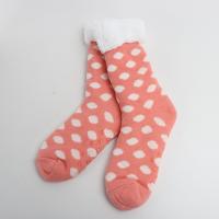China new arrival Women Winter Soft Knit comfortable fluffy fur socks Warm designer socks non-slip dot pattern fashion Socks for sale