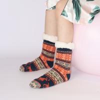 China hot sale custom women new winter popular thick warm thermal socks anti slip home slippers floor socks for sale