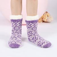 China Women Cozy Winter Sleep Socks home Floor Fluffy Stockings velvet fuzzy Christmas socks in stock for sale
