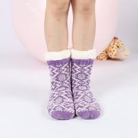 China Women Cozy Winter Sleep Socks home Floor Fluffy Stockings velvet fuzzy Christmas socks in stock for sale