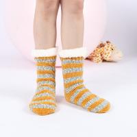 China New fashion custom design patchwork color winter stockings ladies winter home socks women cozy slippper socks for sale