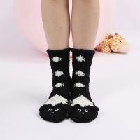 China Girls Cute animal Pattern Warm Winter designer socks Super Soft Cozy Fuzzy Fluffy Fleece Lined Slipper Socks with Grippers for sale
