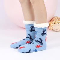 China Wholesale Winter Thick Warm Christmas Sleep Socks For Women Adult cute Deer Pattern Home Floor Socks for sale