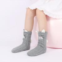 China Cartoon animal Thick warm fluffy faux fur Mid-calf Length Women Knitted Socks Winter Soft Room Shoe Socks  slipper sock for sale