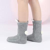 China Cartoon animal Thick warm fluffy faux fur Mid-calf Length Women Knitted Socks Winter Soft Room Shoe Socks  slipper sock for sale