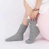 China Cartoon animal Thick warm fluffy faux fur Mid-calf Length Women Knitted Socks Winter Soft Room Shoe Socks  slipper sock for sale