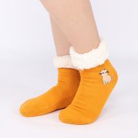 China Hot Sale Popular kid Cartoon Anti Slip Home Slippers Socks for Children Warm Winter Sherpa Socks thick Knitted Indoor floor sock for sale