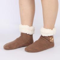 China Hot Sale Popular kid Cartoon Anti Slip Home Slippers Socks for Children Warm Winter Sherpa Socks thick Knitted Indoor floor sock for sale