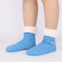 China Hot Sale Popular kid Cartoon Anti Slip Home Slippers Socks for Children Warm Winter Sherpa Socks thick Knitted Indoor floor sock for sale