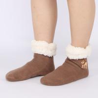 China Hot Sale Popular kid Cartoon Anti Slip Home Slippers Socks for Children Warm Winter Sherpa Socks thick Knitted Indoor floor sock for sale