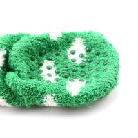 China kids baby keep warm socks green winter socks knit home slipper socks for sale