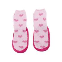 China stripe and love slipper socks with rubber sole for women slipper socks with rubber sole fashionable knitted floor socks for sale