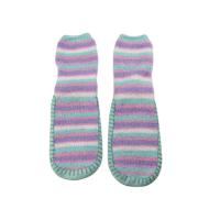 China stripe and love slipper socks with rubber sole for women slipper socks with rubber sole fashionable knitted floor socks for sale