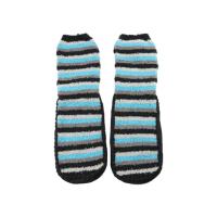 China stripe and love slipper socks with rubber sole for women slipper socks with rubber sole fashionable knitted floor socks for sale