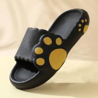 China Slippers women summer home thick bottom non-slip indoor shoes wholesale couple household bear claw men flat sandals for sale