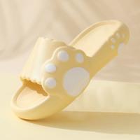 China Slippers women summer home thick bottom non-slip indoor shoes wholesale couple household bear claw men flat sandals for sale