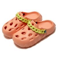 China Summer Hole Shoes EVA Candy color cute chain decorate Hollow slippers Cute Non-Slip Breathable women Sandals for sale