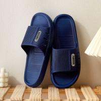 China 2022 new style letter slippers fashion irregular striped home indoor shoes non-slip couple summer sandals women for sale