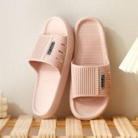 China 2022 new style letter slippers fashion irregular striped home indoor shoes non-slip couple summer sandals women for sale