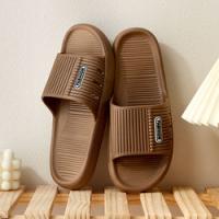 China 2022 new style letter slippers fashion irregular striped home indoor shoes non-slip couple summer sandals women for sale