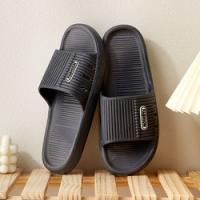 China 2022 new style letter slippers fashion irregular striped home indoor shoes non-slip couple summer sandals women for sale