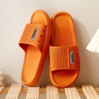 China 2022 new style letter slippers fashion irregular striped home indoor shoes non-slip couple summer sandals women for sale