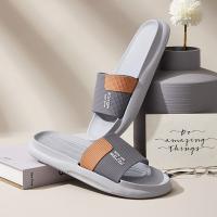China Simple style letter upper Men home soft EVA sole indoor shoes Big Children lightweight non-slip Comfortable flat Sandals for sale