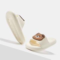 China Adult Slipper Men's Summer cute cartoon Couples Indoor Home Shoes Bathroom non-slip flat Sandals women teddy bear slipper for sale