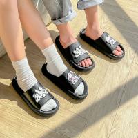 China Cute Cartoon slippers women indoor and outdoor fashion Men sandals couple Dalmatians summer home cheap ladies shoes for sale