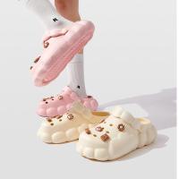 China Cute cartoon home shoes new design summer new thick sole EVA slippers indoor non-slip flat sandals for women and ladies for sale