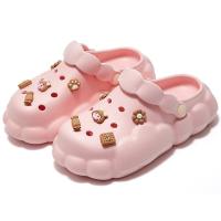 China Cute cartoon home shoes new design summer new thick sole EVA slippers indoor non-slip flat sandals for women and ladies for sale