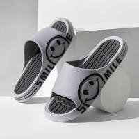 China 2022 hot sale new fashion cute flat sandals for Men summer home bathroom couple smiley indoor women slippers for sale