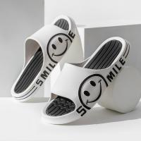 China 2022 hot sale new fashion cute flat sandals for Men summer home bathroom couple smiley indoor women slippers for sale