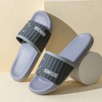 China Men slippers smiley face pattern thick bottom women home shoes non-slip indoor deodorant comfortable summer flat sandals for sale
