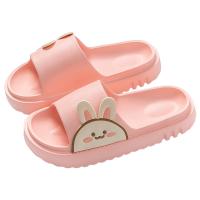 China Cartoon female cute rabbit summer sandals thick bottom home indoor shoes wholesale couple solid color slippers for women for sale