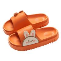 China Cartoon female cute rabbit summer sandals thick bottom home indoor shoes wholesale couple solid color slippers for women for sale